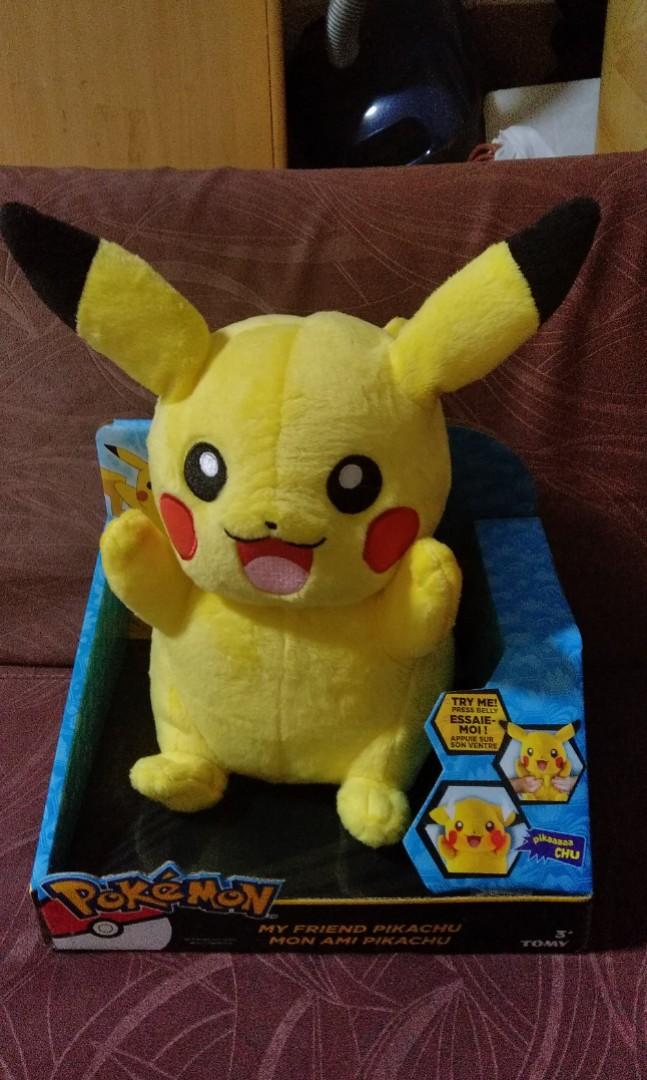 Talking Pikachu plushie from Takara Tomy, Hobbies & Toys, Toys & Games ...