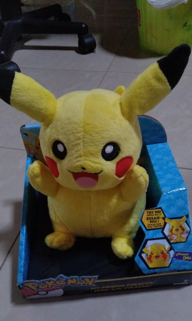 Talking Pikachu plushie from Takara Tomy, Hobbies & Toys, Toys & Games ...