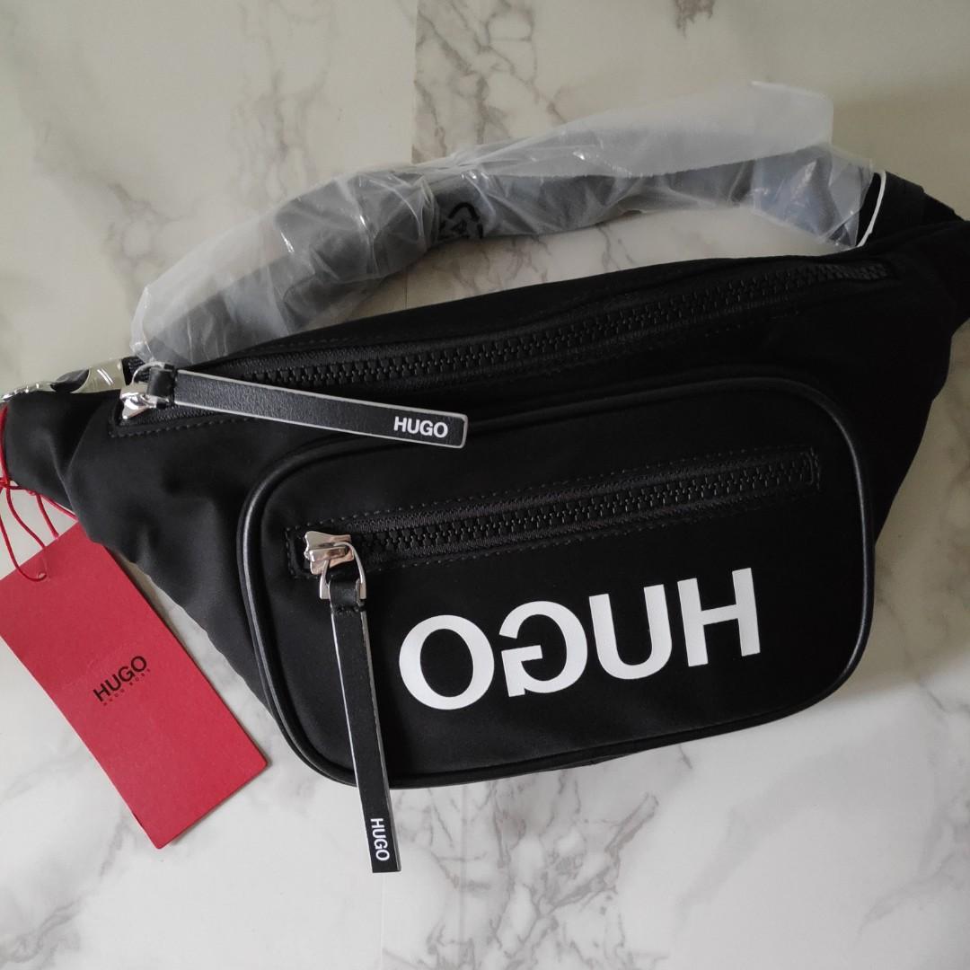 Authentic Hugo Record Logo Bum Bag, Men's Fashion, Bags, Belt bags ...
