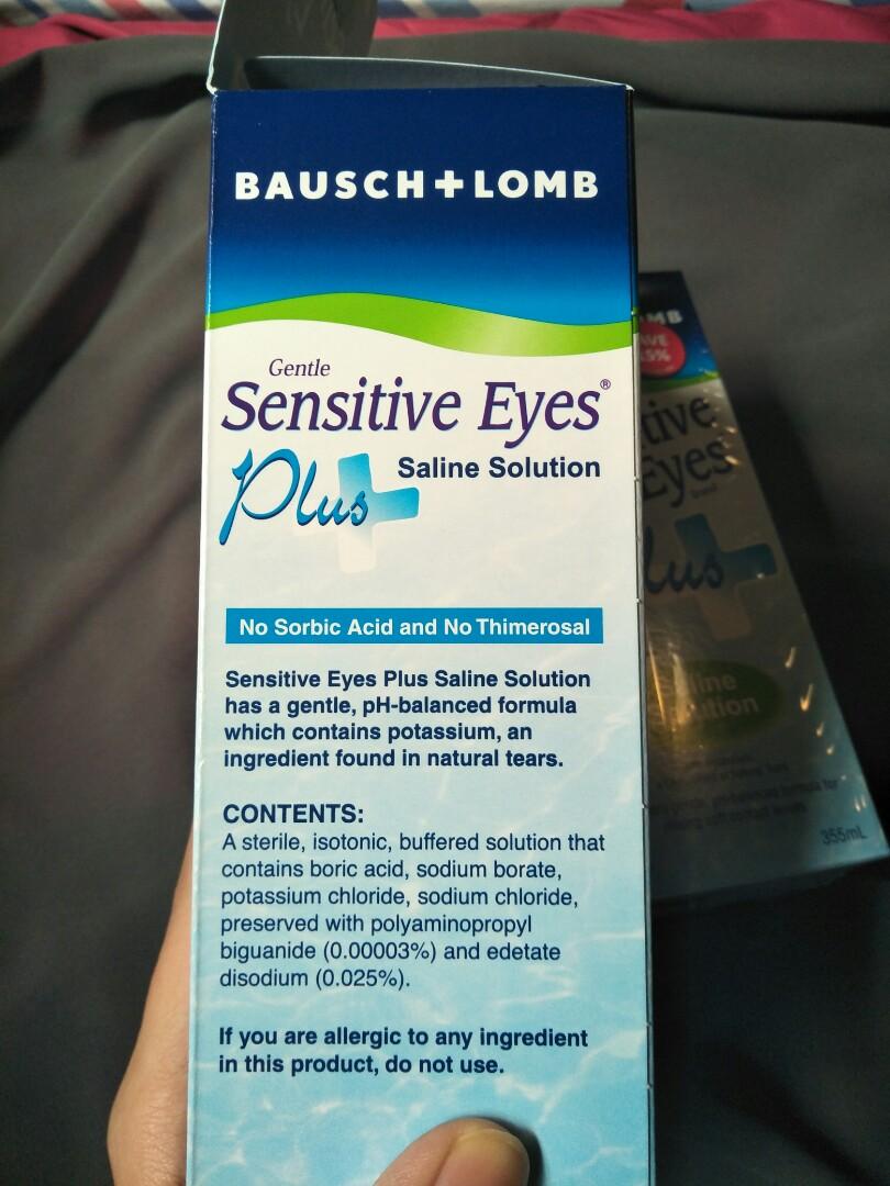 Bausch and Lomb Sensitive Eyes Plus Saline Solution on Carousell