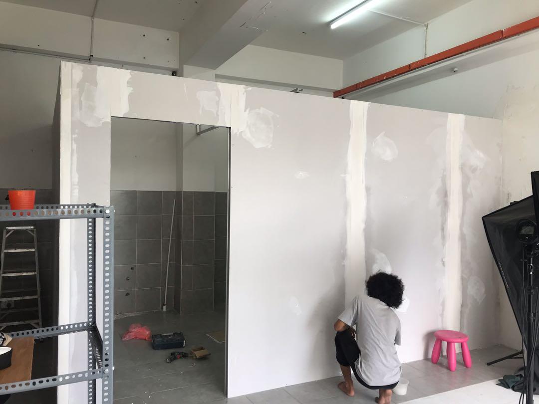 Dinding Partition Drywall Board Untuk Office, Lot Kedai, Rumah dan ...