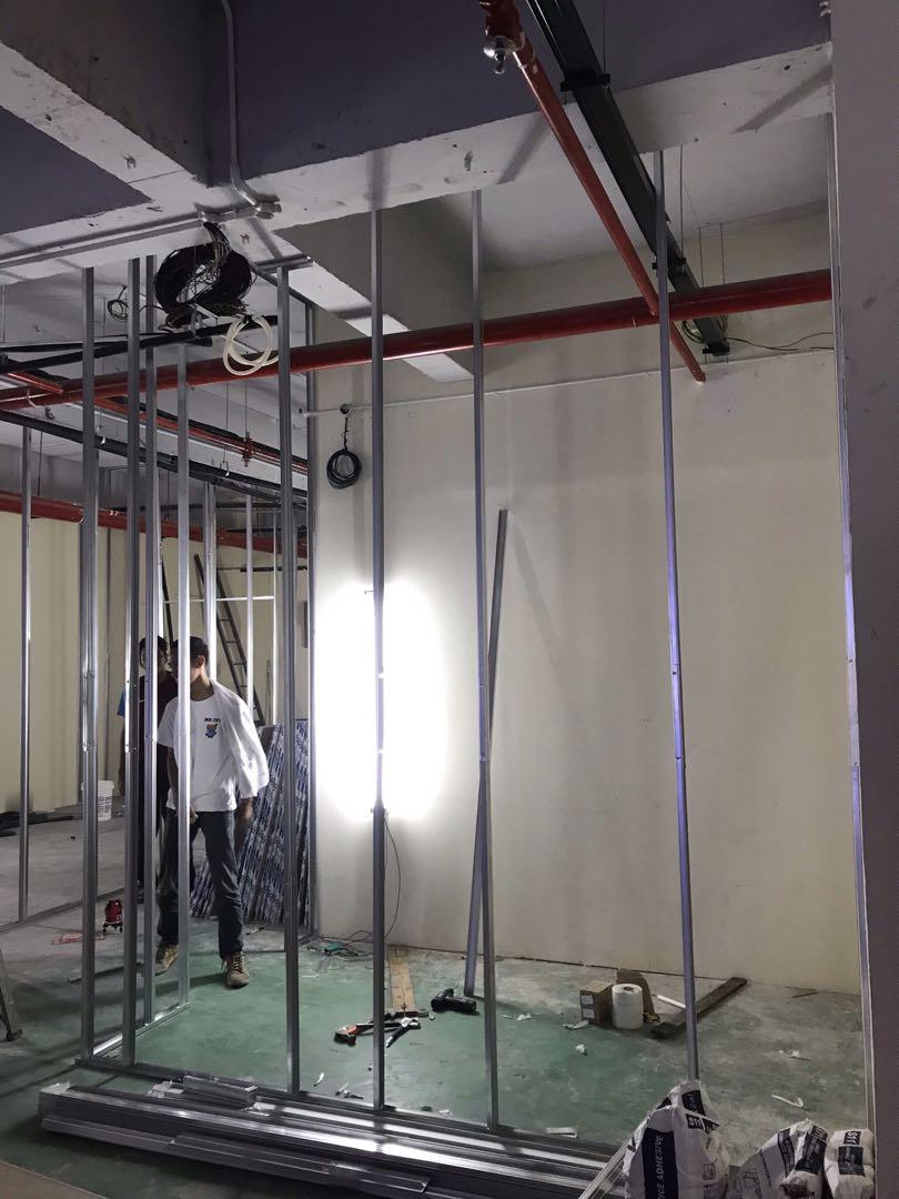 Dinding Partition Drywall Board Untuk Office, Lot Kedai, Rumah dan ...