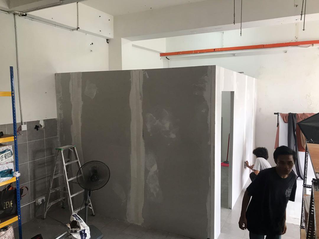 Dinding Partition Drywall Board Untuk Office, Lot Kedai, Rumah dan ...