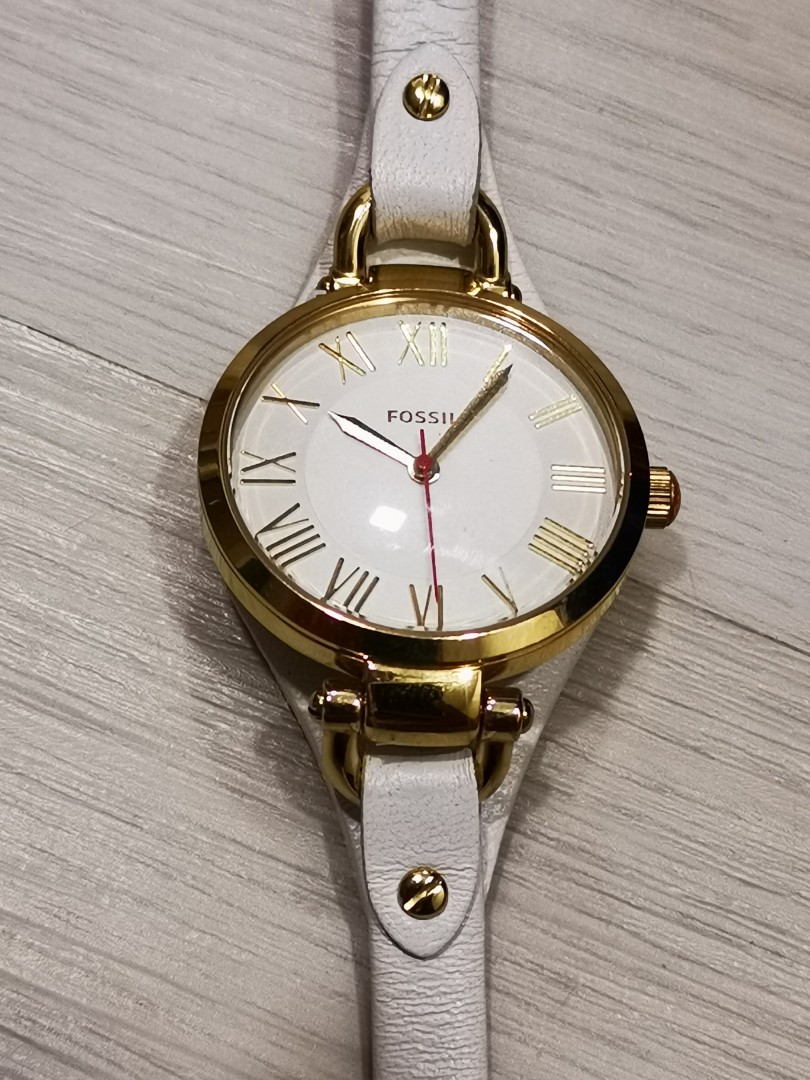 Fossil LE1020 Leather Watch, Women's Fashion, Watches & Accessories ...