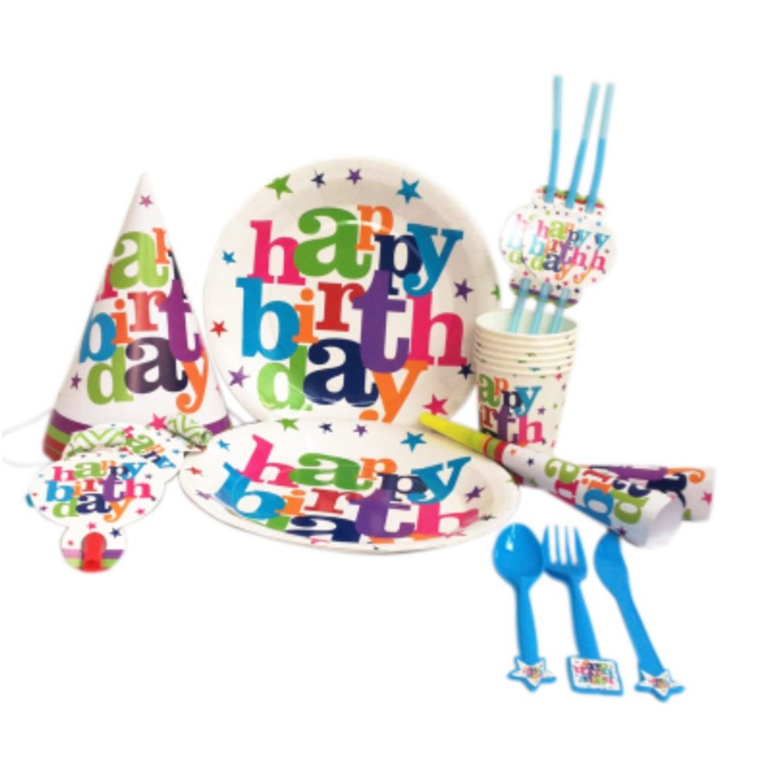 Happy Birthday Theme Party-ware Set, Everything Else on Carousell