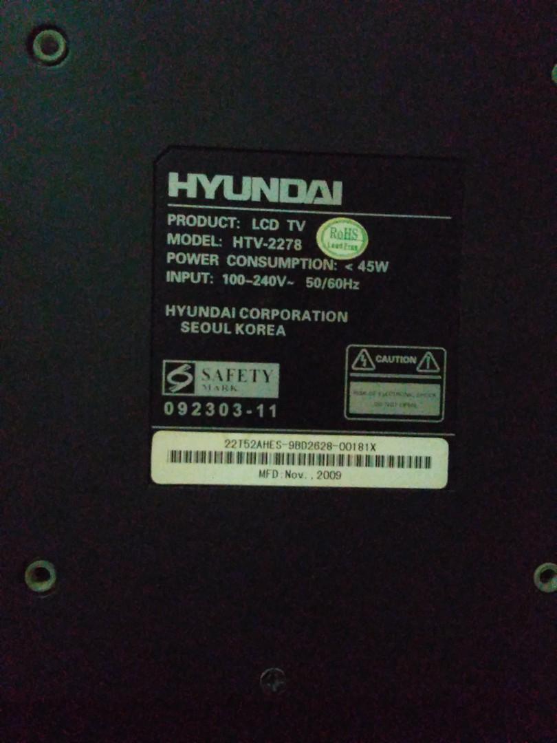 Hyundai LCD TV 22', TV & Home Appliances, TV & Entertainment, TV on ...