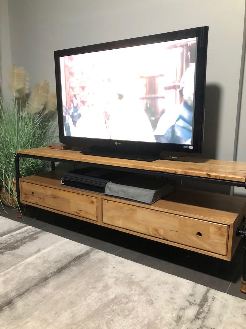 Solid Industrial pipe TV Console, Furniture & Home Living, Furniture ...