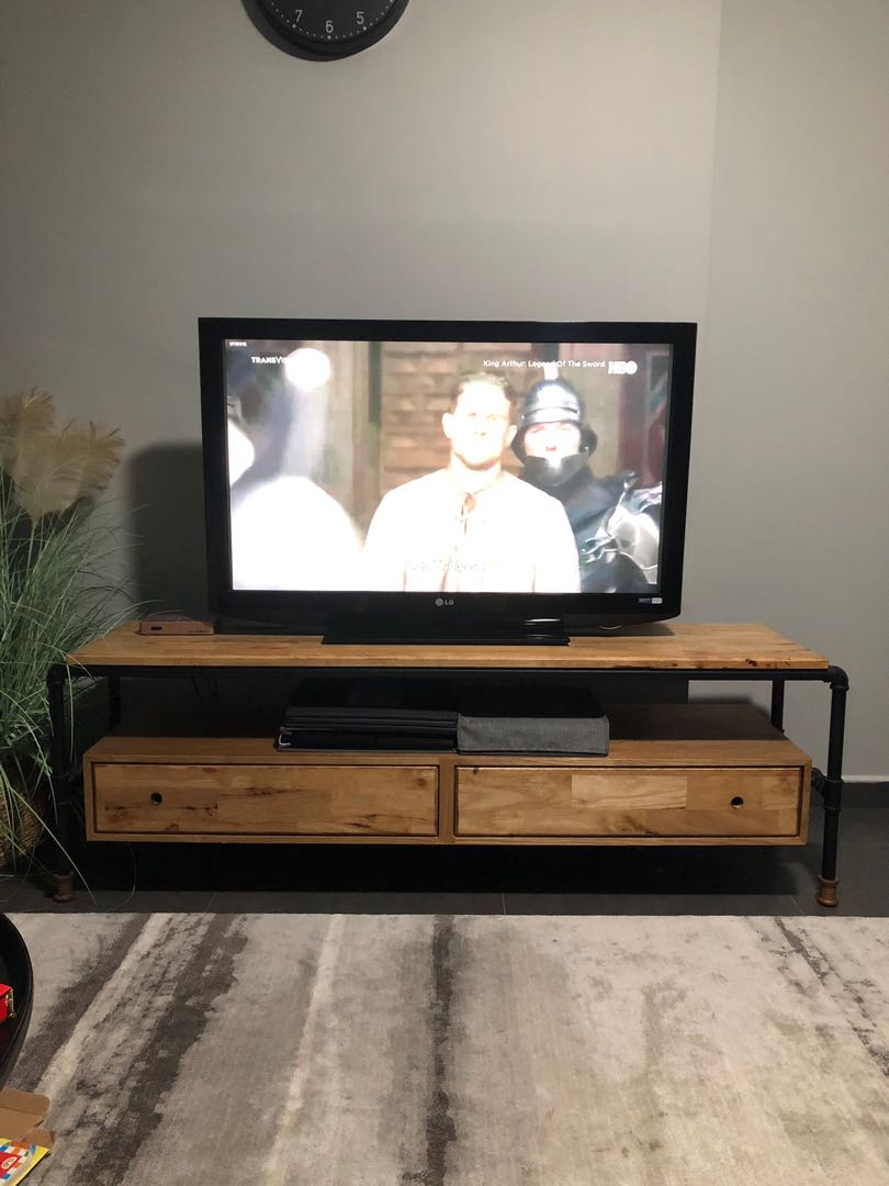 Solid Industrial pipe TV Console, Furniture & Home Living, Furniture ...