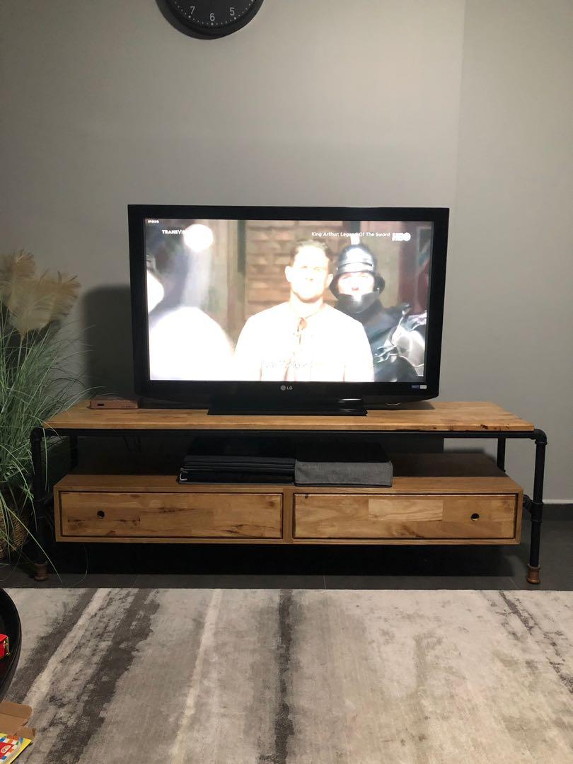 Solid Industrial pipe TV Console, Furniture & Home Living, Furniture ...