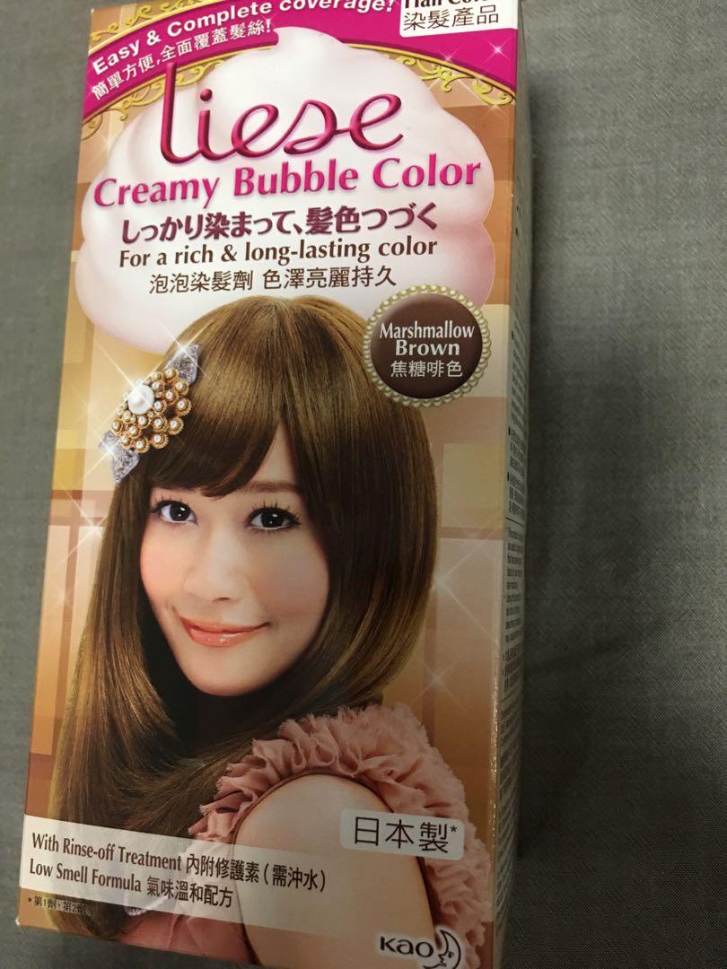 Price for 2 hair dye: Liese Creamy Bubble Color & Liese Blaune Creamy ...