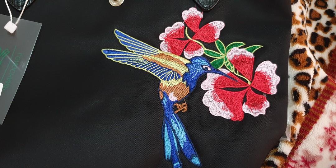 Longchamp Le Pliage Embroidered with Flower & Bird (SUPER SALE ...