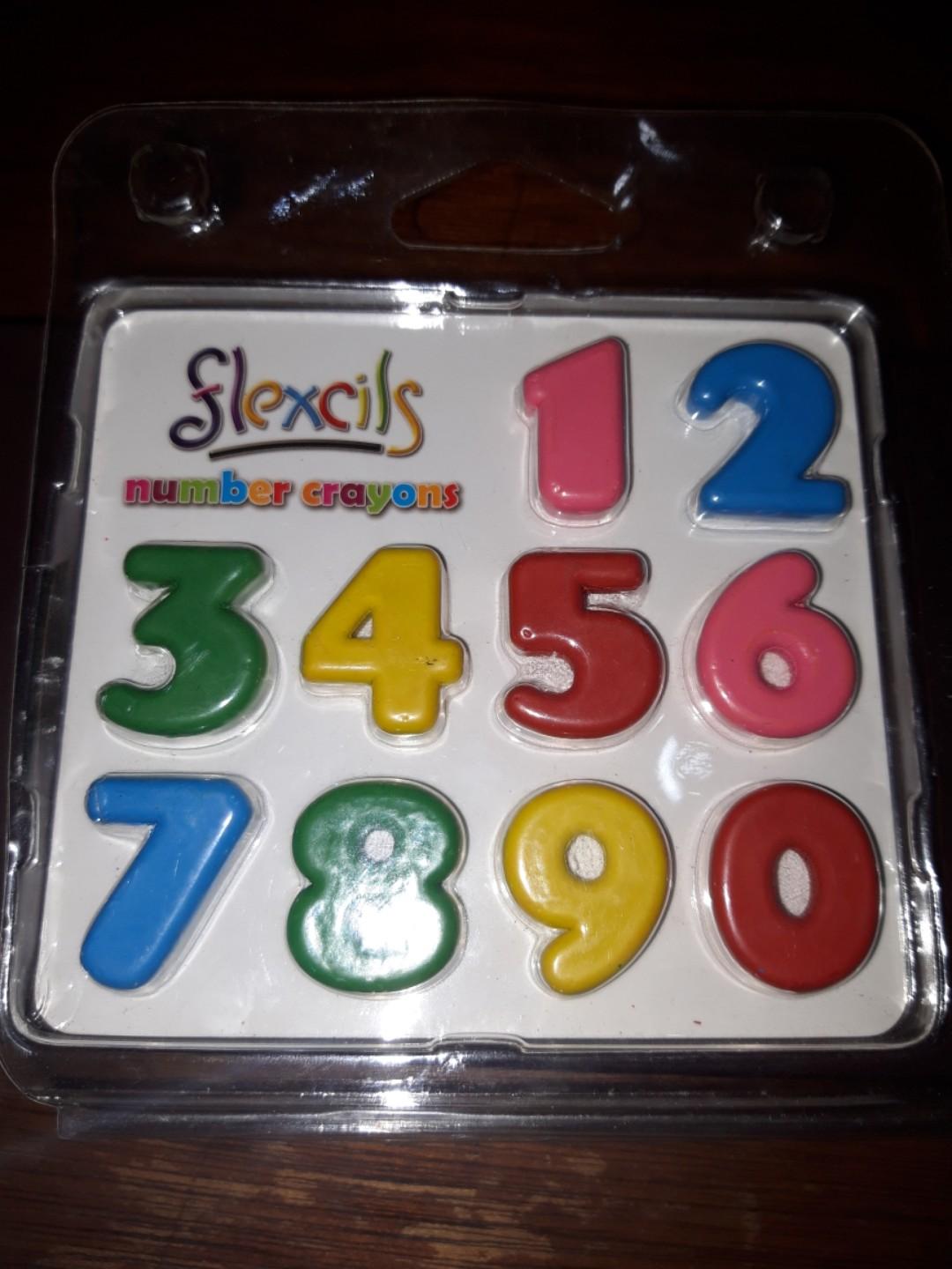 Number Crayons, Hobbies & Toys, Stationary & Craft, Craft Supplies ...