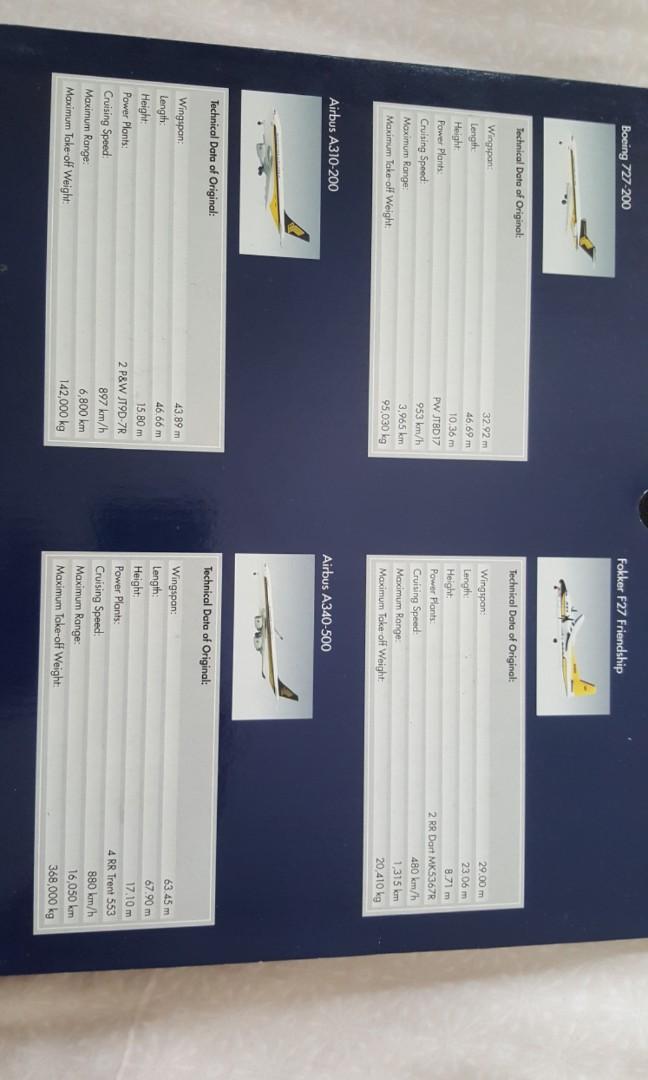 Limited edition SIA model plane collection - SIA heritage series 3 ...