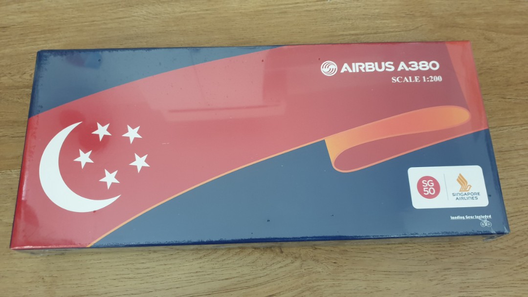 [RARE Limited Edition] 2015 1:200 Singapore Airlines SQ SG50 A380 Model ...