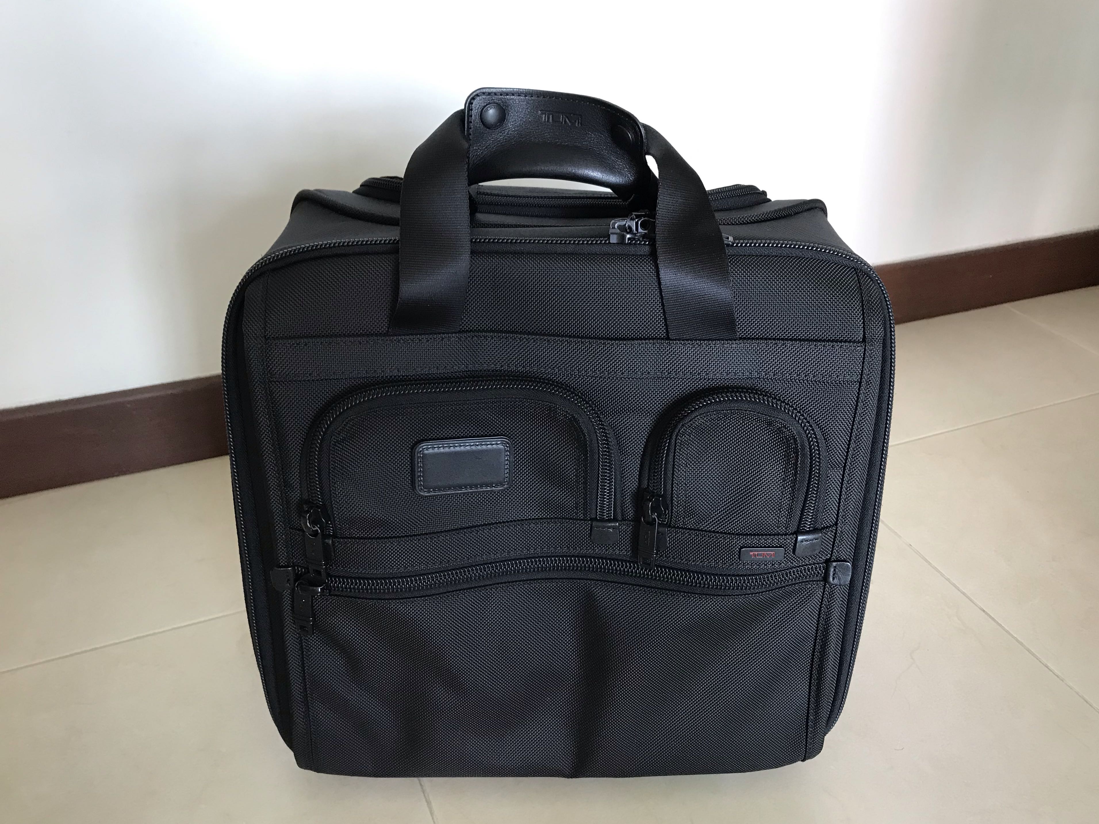 Tumi Alpha Deluxe Wheeled Briefcase - 26123DH, Hobbies & Toys, Travel ...