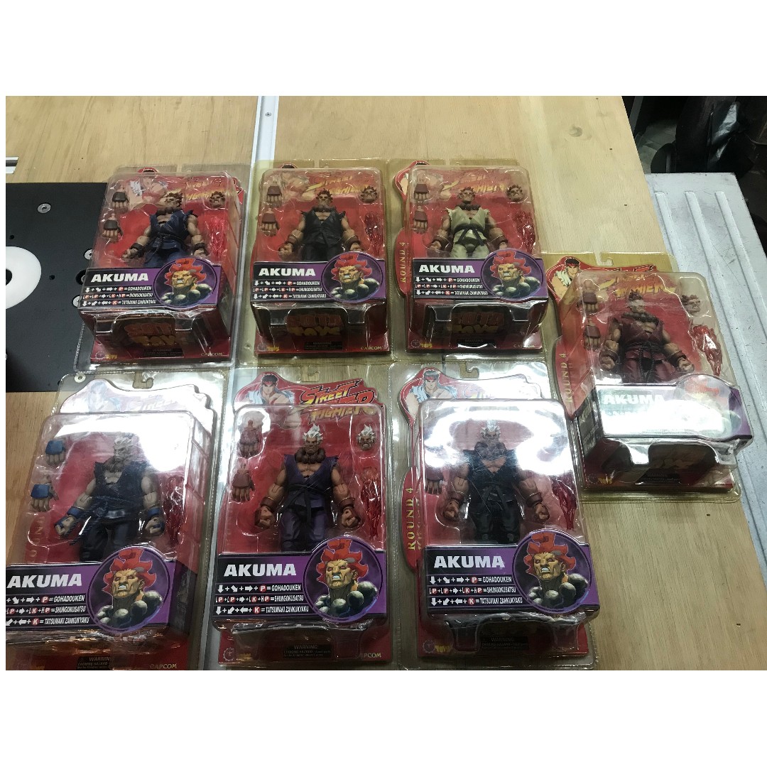 罕有全新品 SOTA TOYS Street Fighter Akuma 街頭霸王 街霸 豪鬼 全套7隻特别顏色, 興趣及遊戲, 玩具 ...