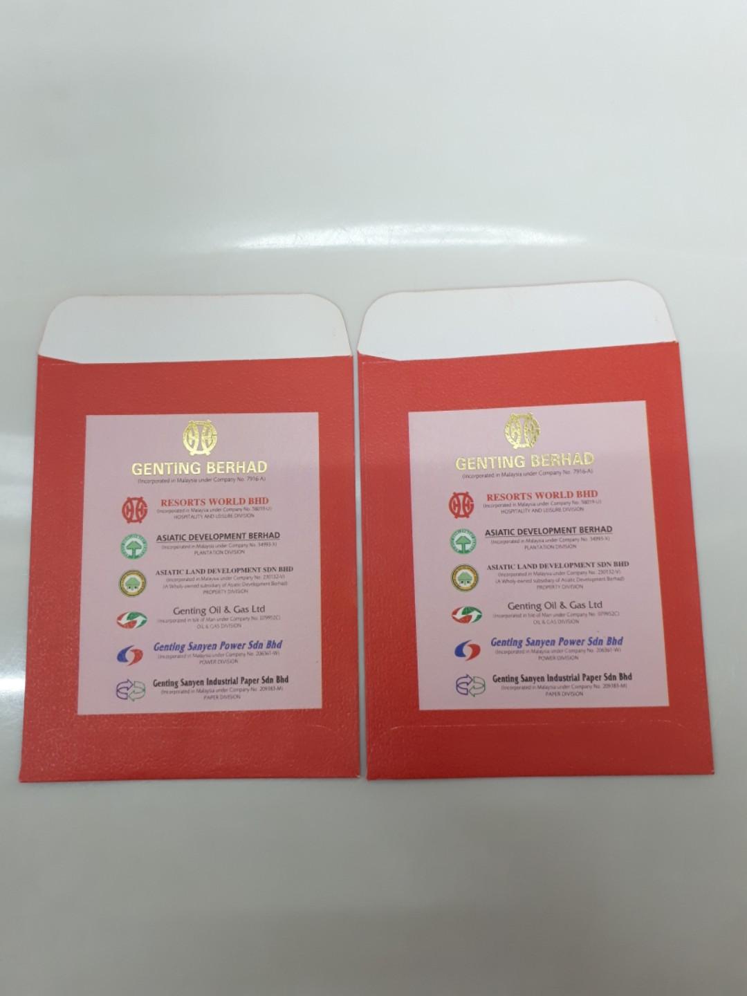 Angpao red packet sampul duit cny Genting, Hobbies & Toys, Collectibles ...