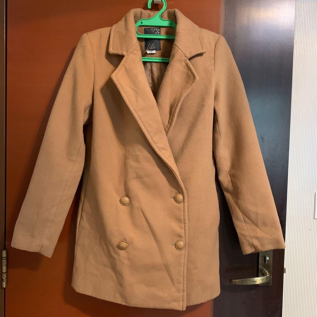 Brown Coat, Women's Fashion, Coats, Jackets and Outerwear on Carousell