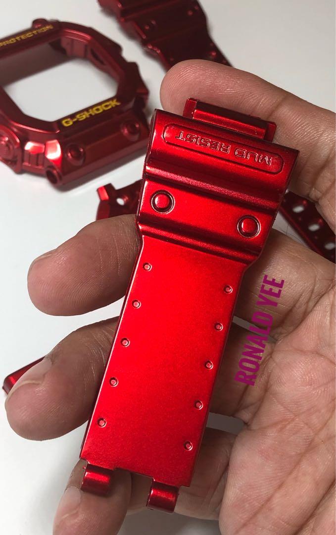 Custom Glossy Red Iron Man Theme replacement strap for G-Shock king ...