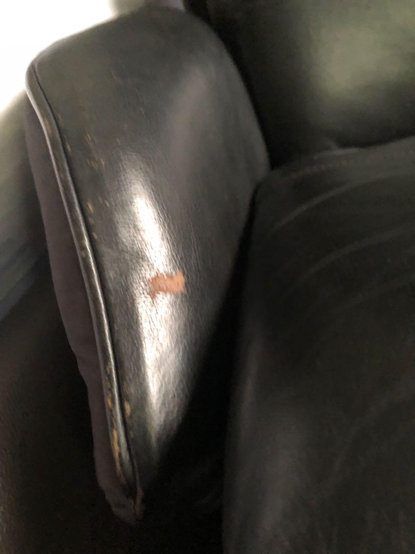 Declined Armchair with foot stool, Furniture & Home Living, Furniture ...