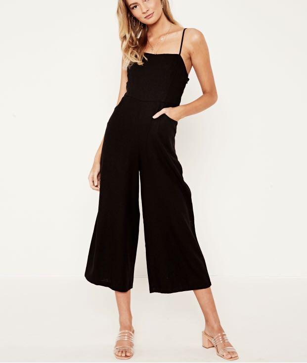 Glassons White linen blend jumpsuit, Women's Fashion, Dresses & Sets ...