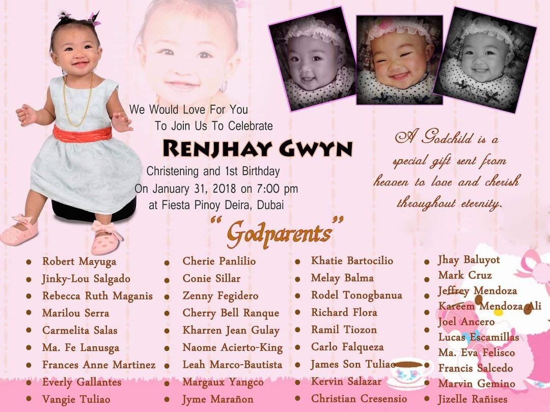 Invitation tarpaulin layout template birthday debut christening ...