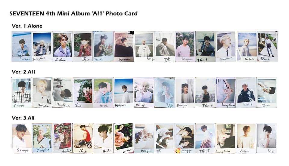 lf/wtb seventeen 4th mini album alone/al1/all photocards, Hobbies ...