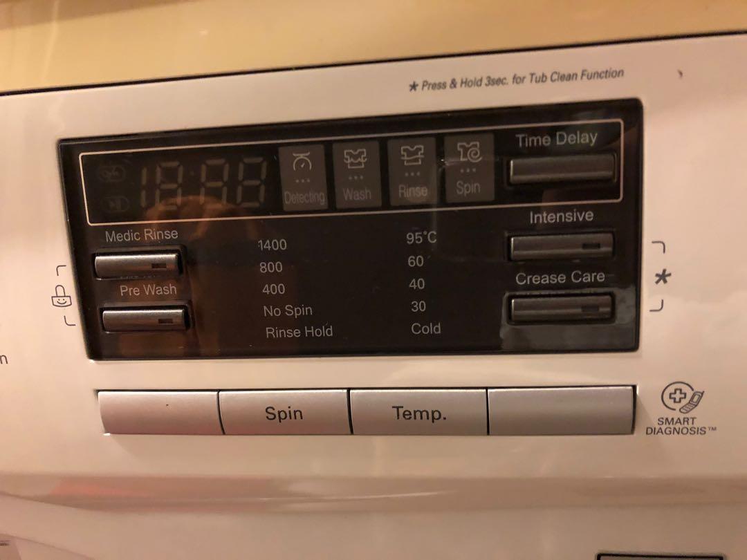 LG inverter direct drive 7.5kg wash machine, TV & Home Appliances ...