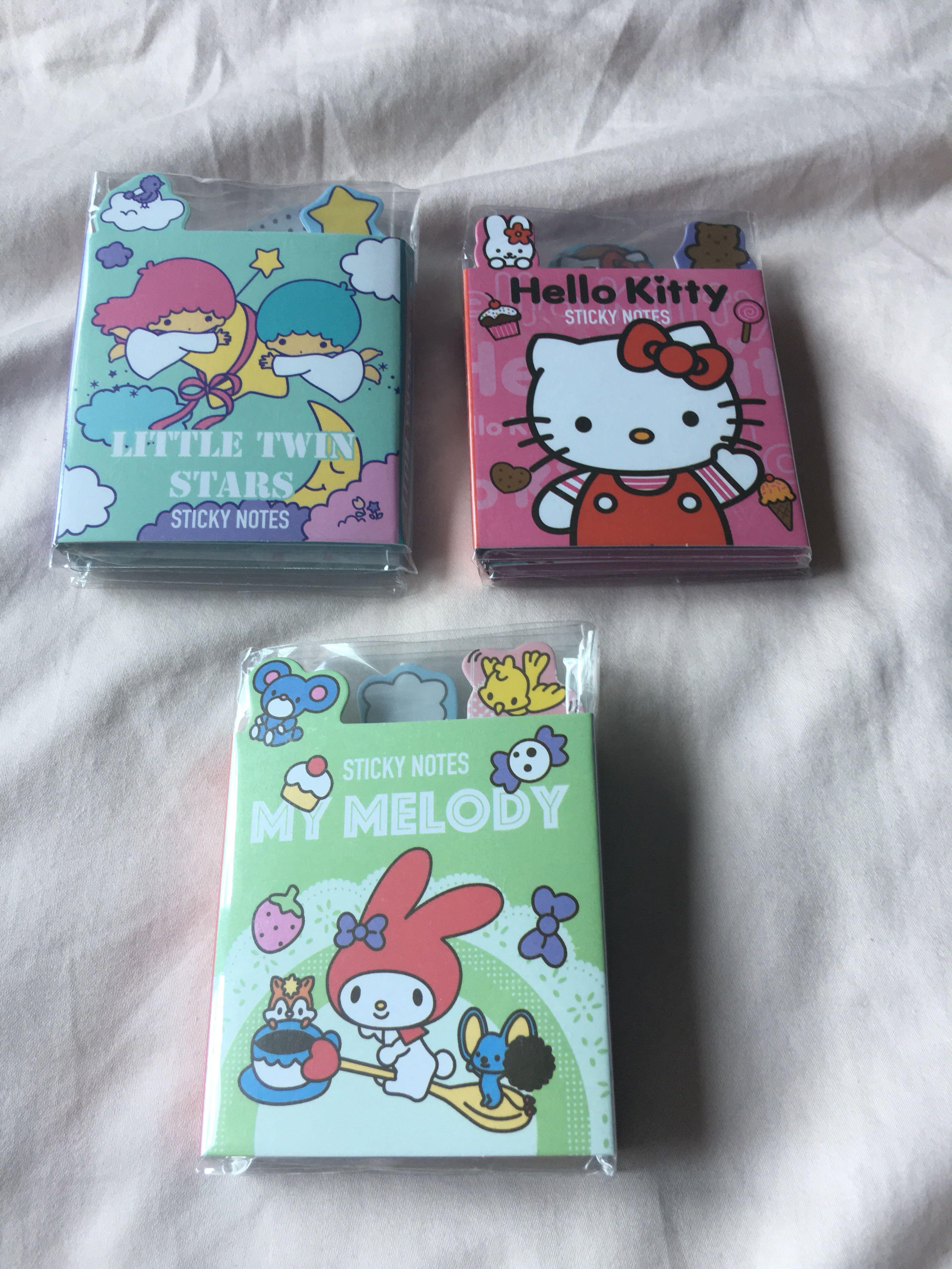 Little Twin stars/ Hello Kitty/ My Melody post it notes, Hobbies & Toys ...
