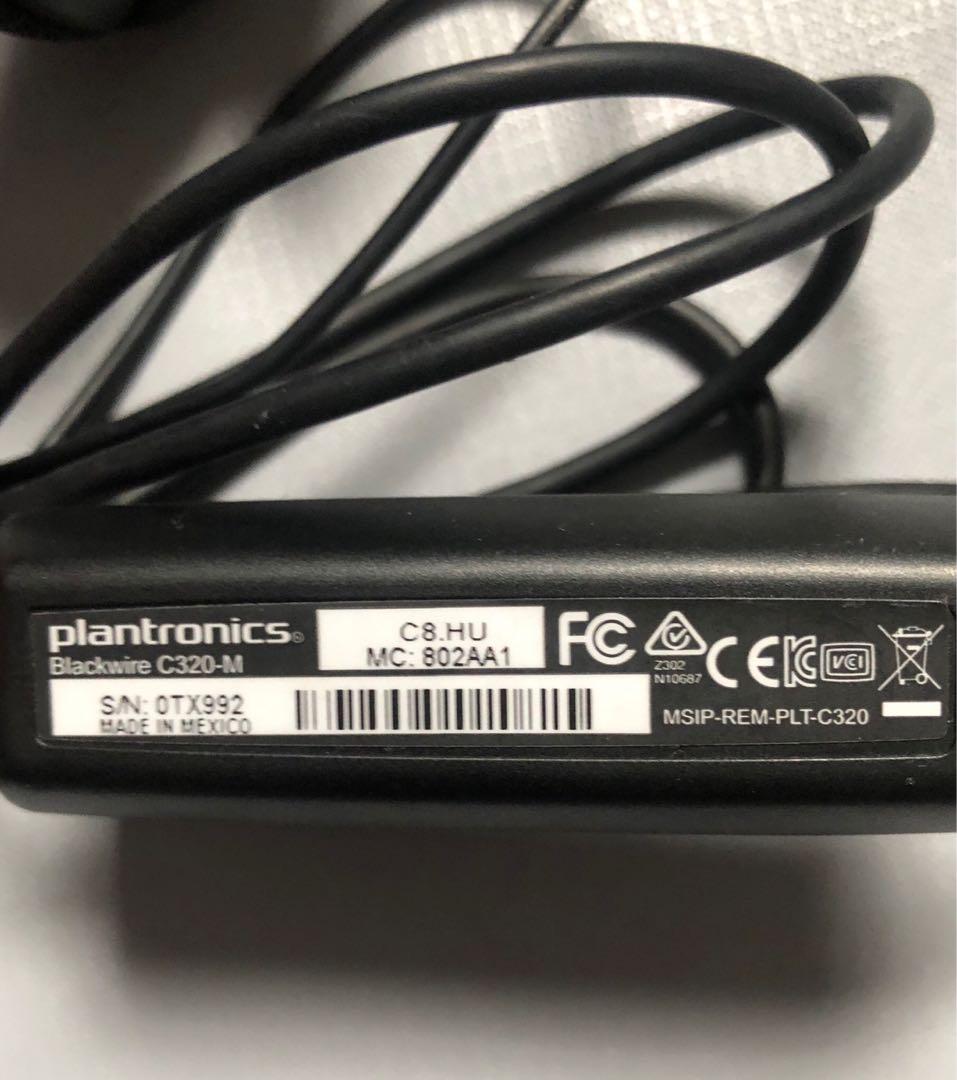 Plantronics Blackwire C320-M USB Headset, Audio, Headphones & Headsets ...