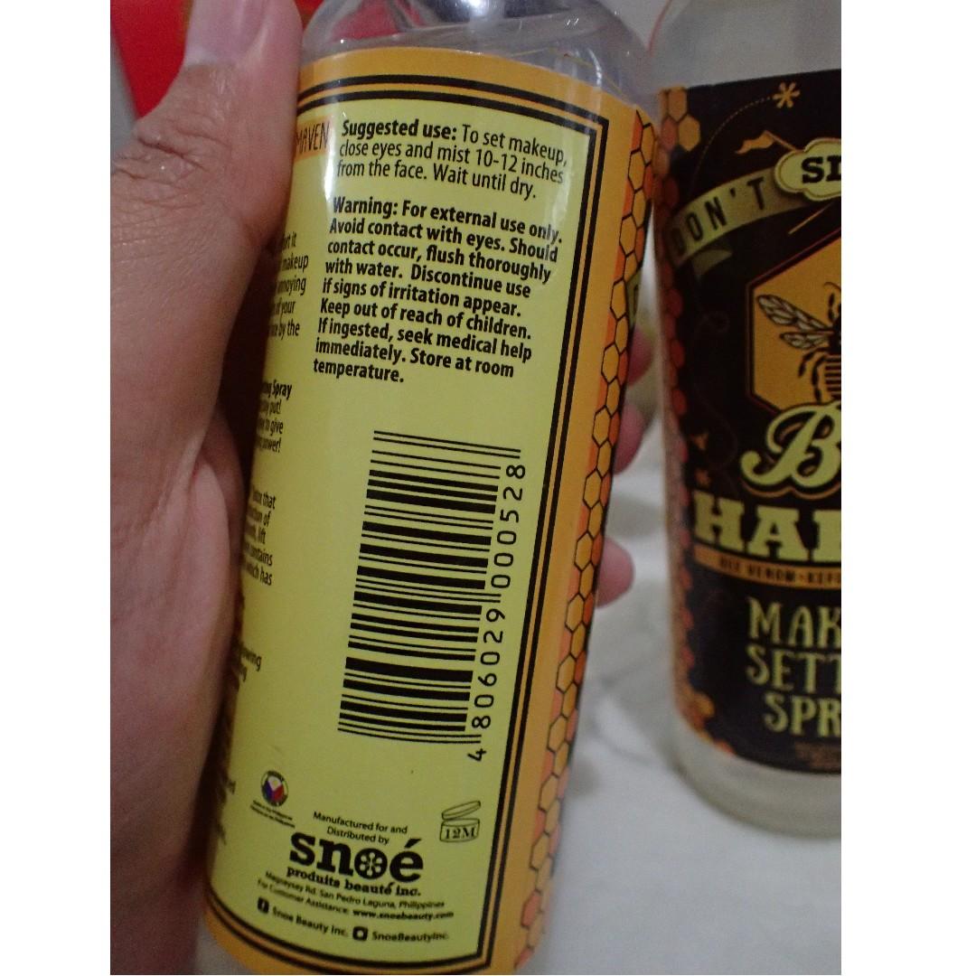 Snoe Bee Happy Makeup Setting Spray 200ml, Beauty & Personal Care, Face ...