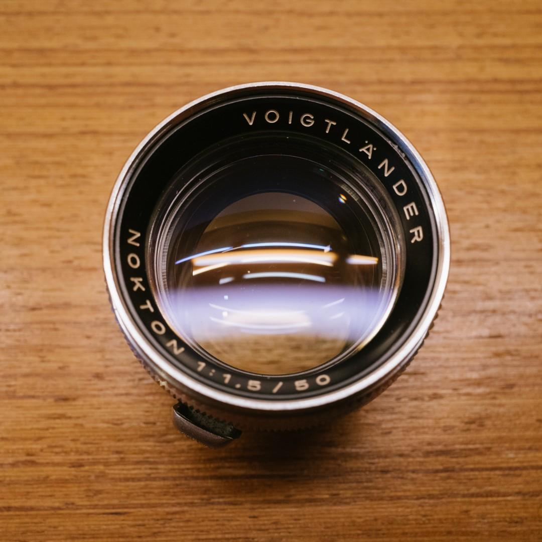 Voigtlander 50mm f1.5 Nokton prominent mount with adapter and camera ...