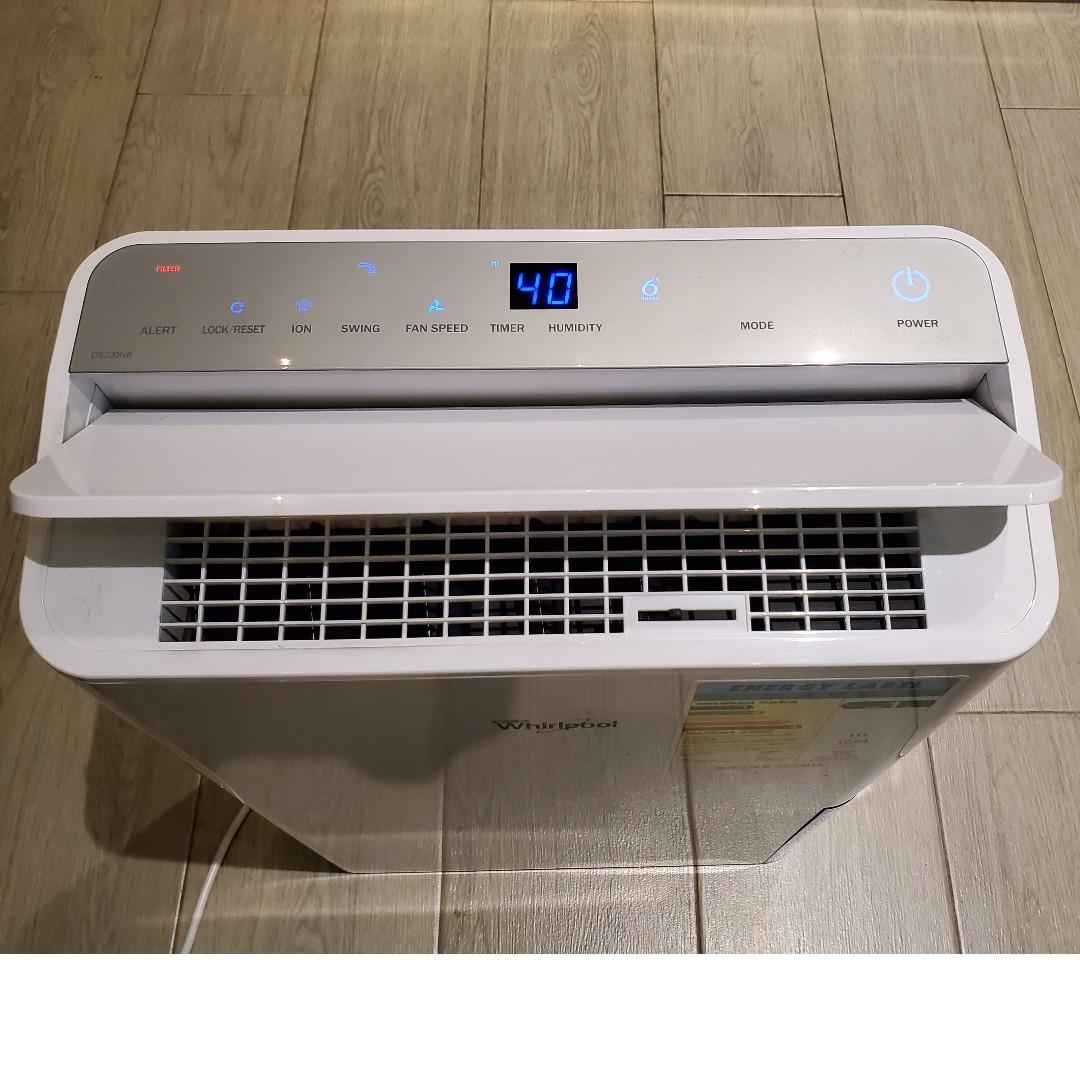 Whirlpool DS200NB 20L Dehumidifier, 家庭電器, 空氣清新機及抽濕機 - Carousell