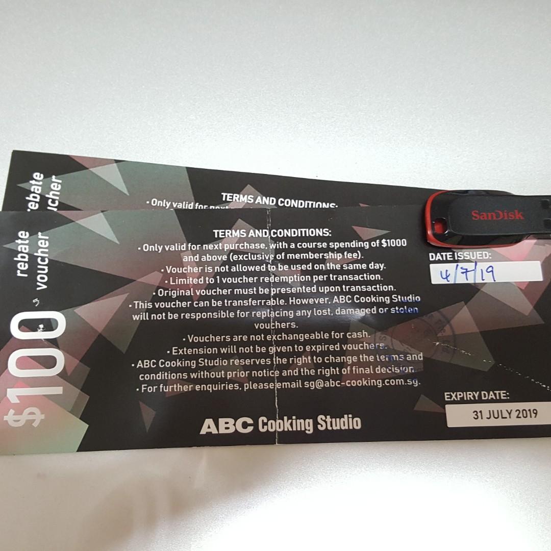 ABC Cooking Studio $100 voucher, Food & Drinks, Local Eats on Carousell