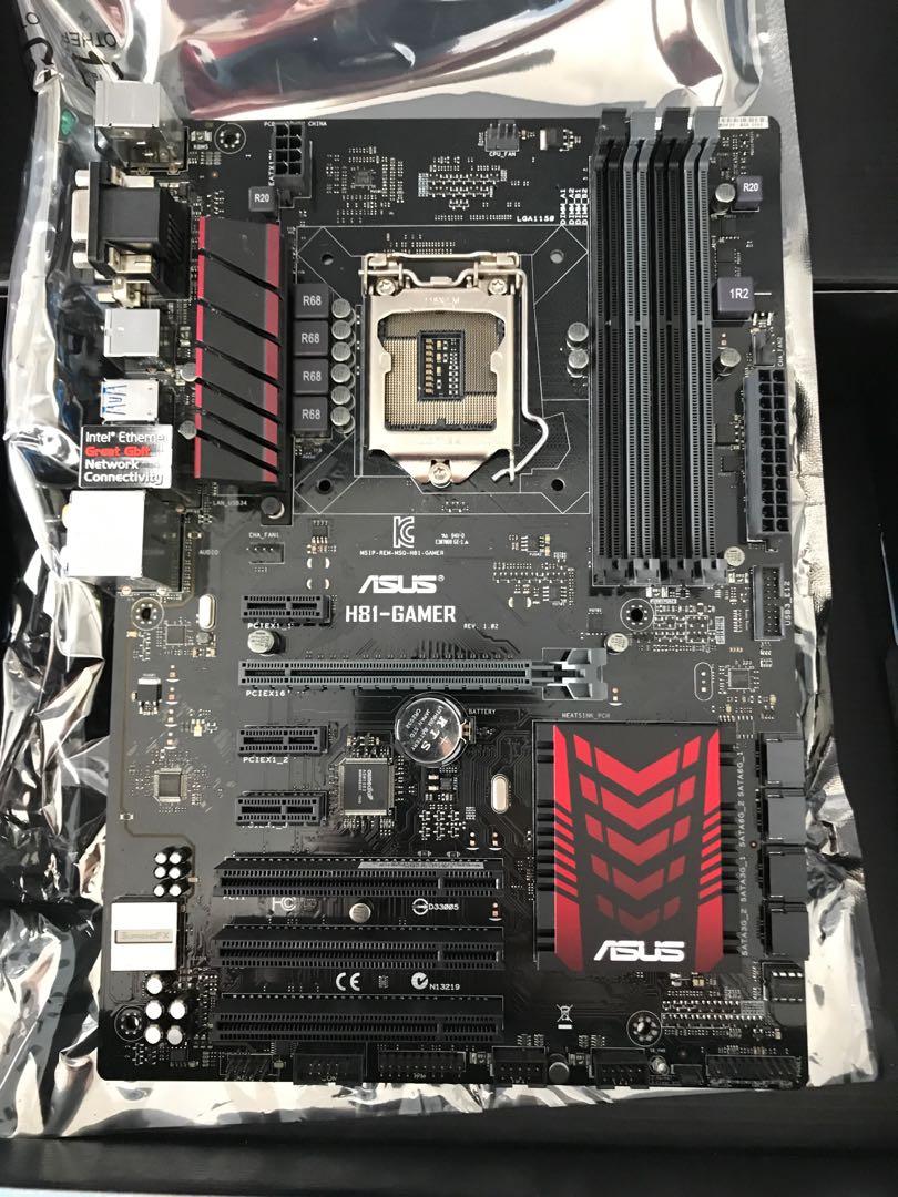 Asus H81 Gaming motherboard (LGA 1150), Computers & Tech, Parts ...