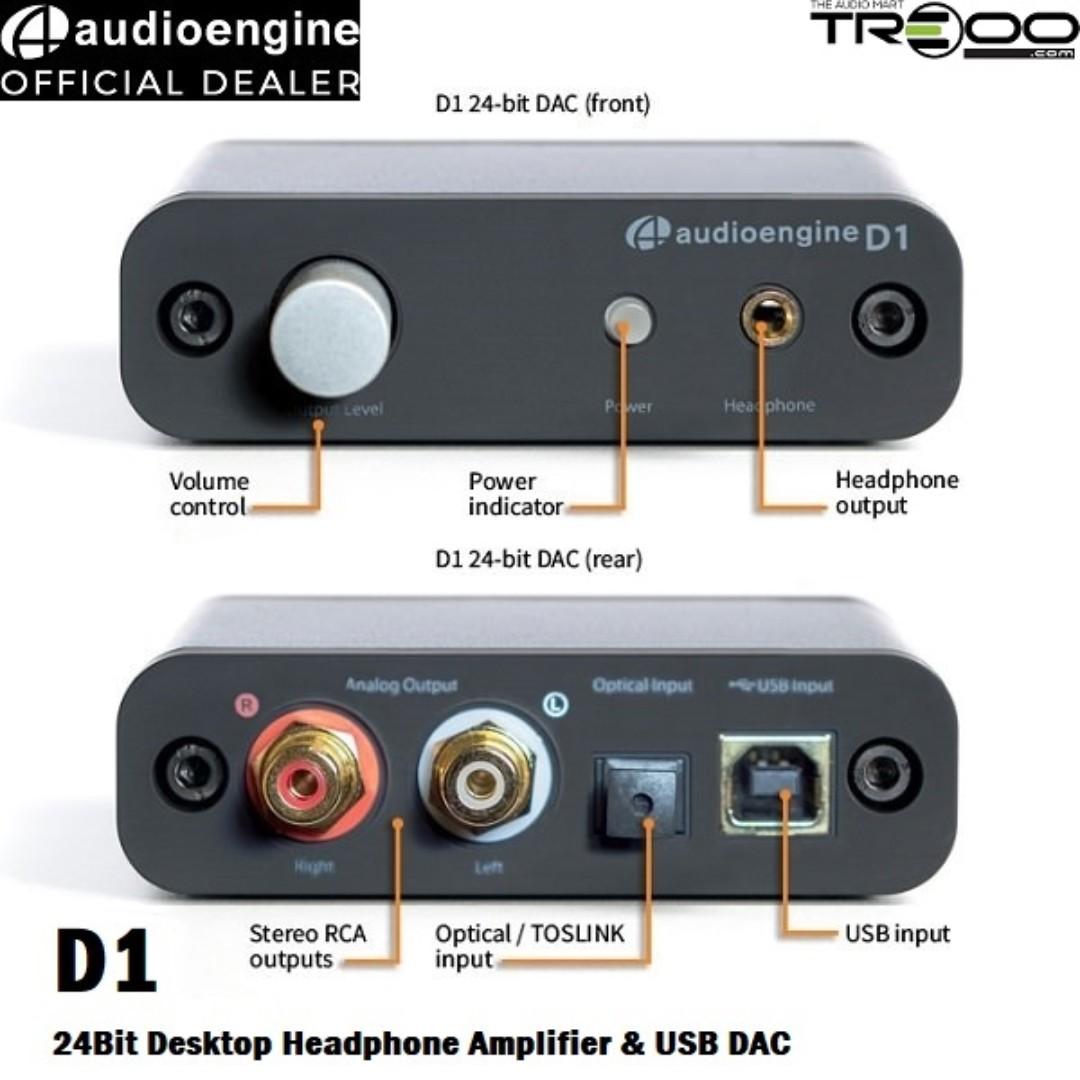 [DISCONTINUED] Audioengine D1 32Bit/192kHz Desktop Headphone Amplifier ...