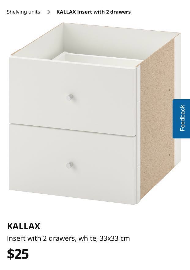Brand New IKEA Drawer KALLAX, Furniture & Home Living, Furniture ...