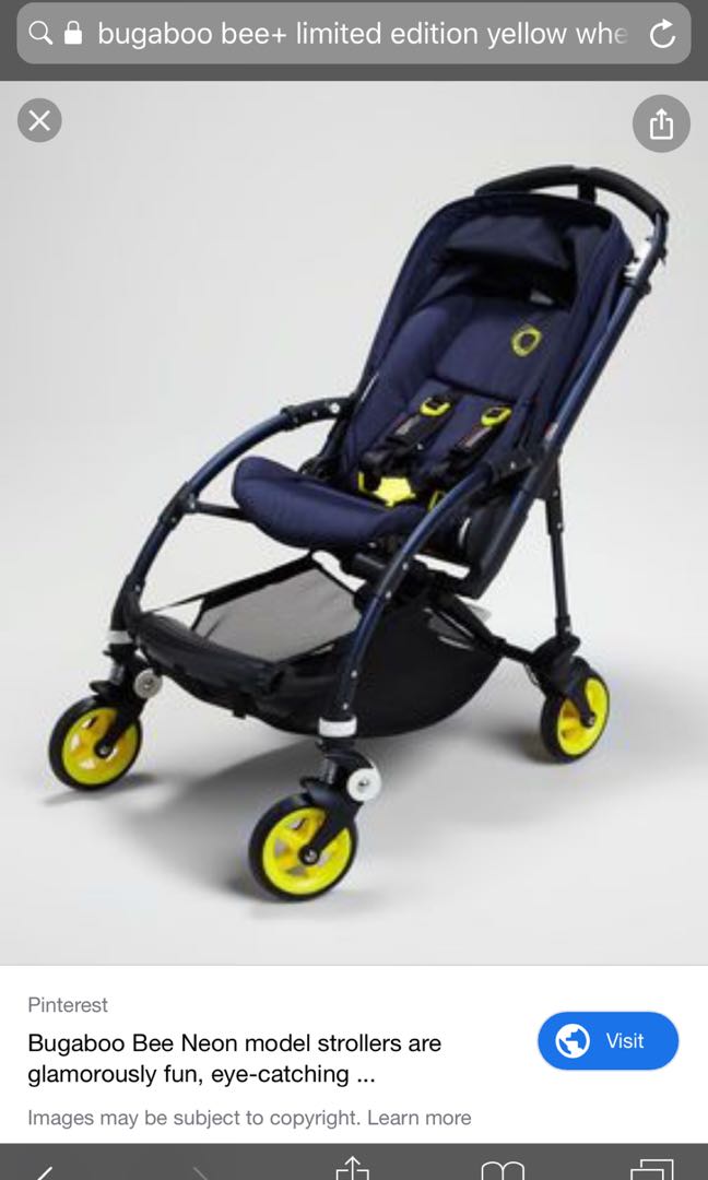 Bugaboo Bee+ Limited Edition Yellow Wheels, Babies & Kids, Going Out ...