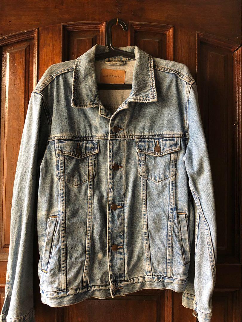 demin jacket giordano jeans cardo look, Men's Fashion, Tops & Sets ...