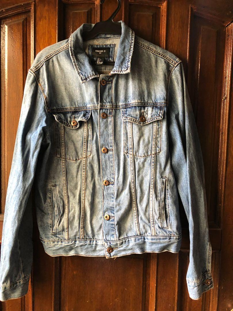 denim jacket cardo look, Men's Fashion, Tops & Sets, Hoodies on Carousell