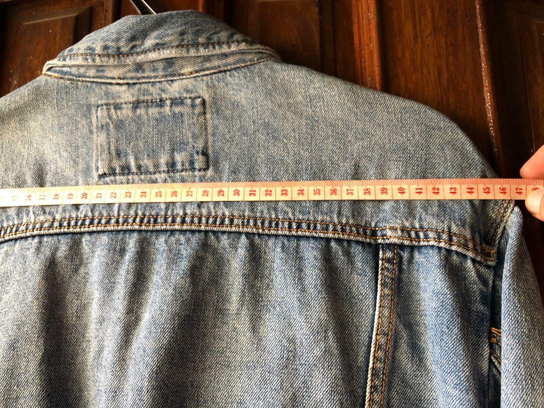 denim jacket cardo look, Men's Fashion, Tops & Sets, Hoodies on Carousell