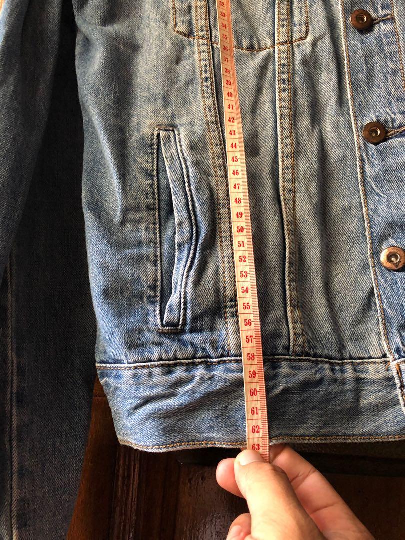 denim jacket cardo look, Men's Fashion, Tops & Sets, Hoodies on Carousell