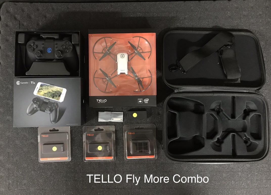 DJI TELLO Fly More Combo, Photography, Drones on Carousell