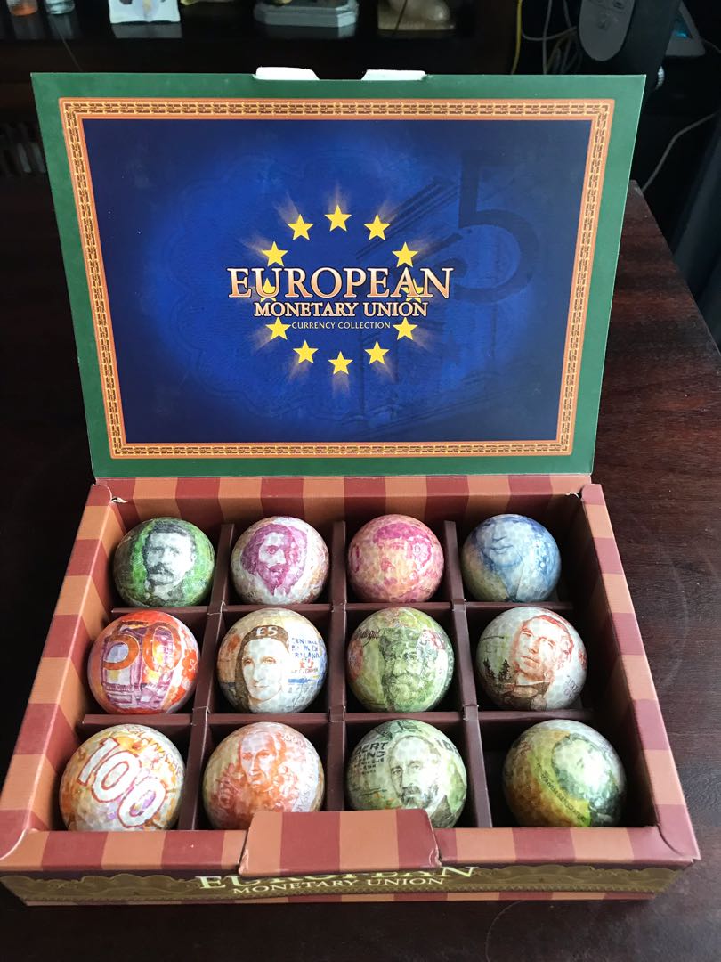 European Monetary Union Currency Collection Golf Ball At $80., Men's ...