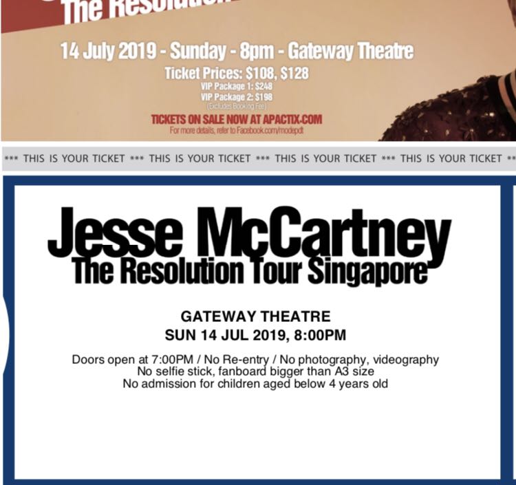 Jesse McCartney x 2, Hobbies & Toys, Memorabilia & Collectibles, Fan ...