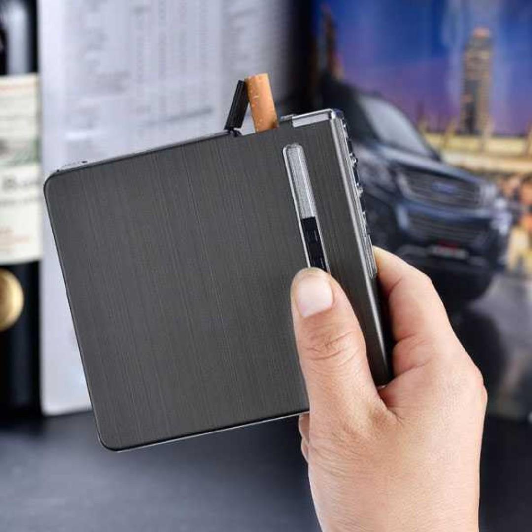 Kotak Rokok Aluminium 20 Slot dengan Korek Elektrik - MK073 TItanGadget ...