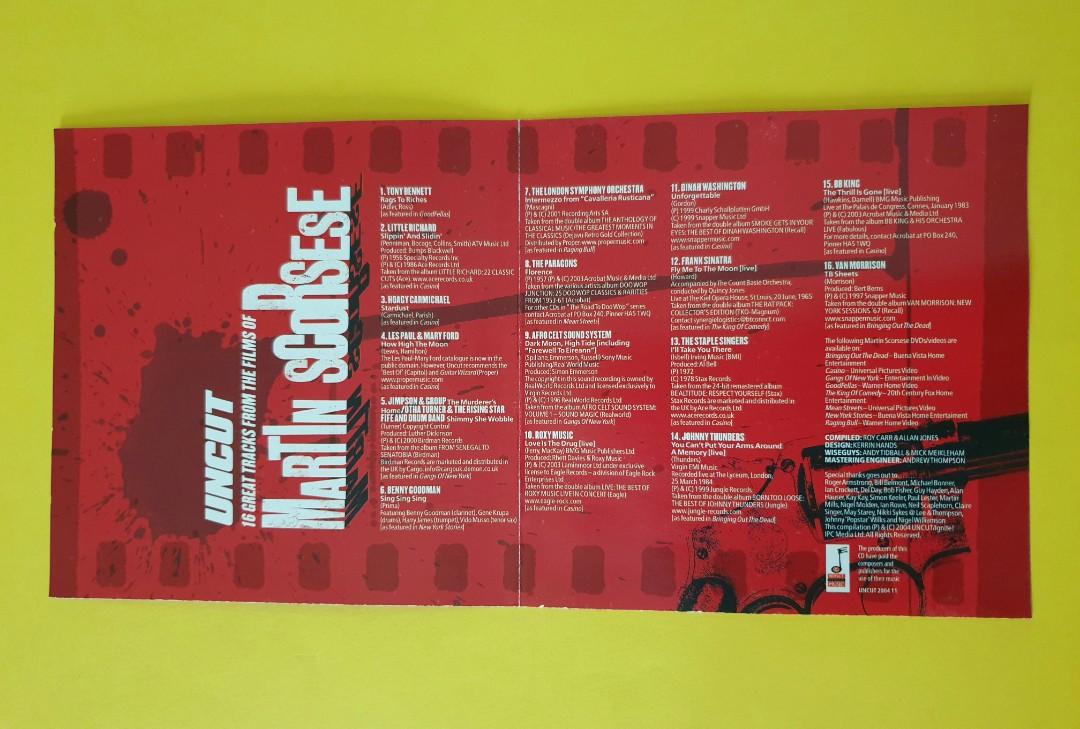 Mob Life CD: 16 Great Tracks From Films of Martin Scorsese (Uncut 2004 ...