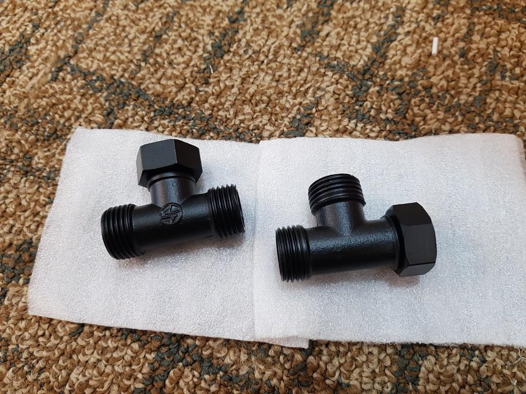 [RARE] Matt black 20mm T Junction/ pipe hose connector/ water splitter ...