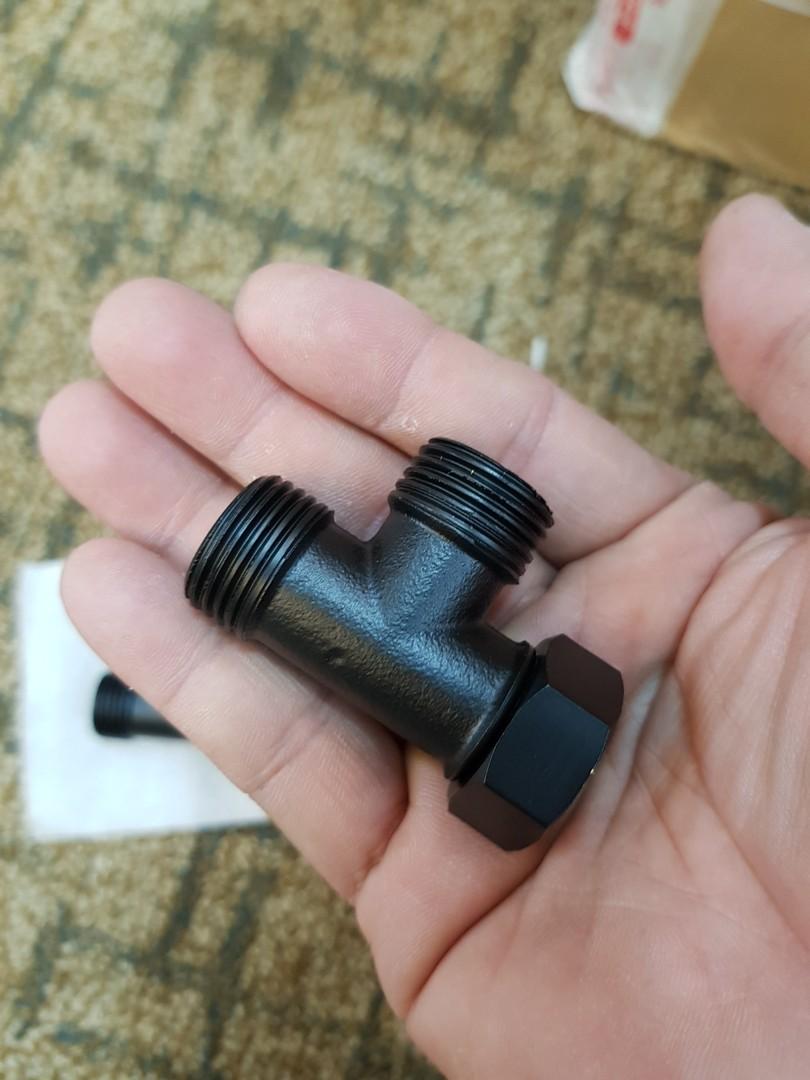 [RARE] Matt black 20mm T Junction/ pipe hose connector/ water splitter ...