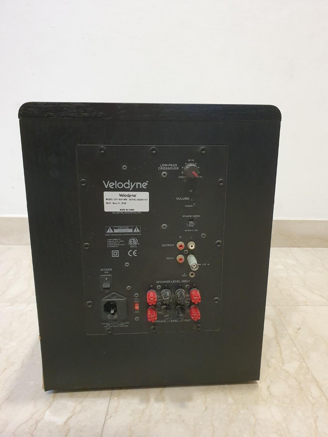 Velodyne subwoofer CHT-8QR BVE, Audio, Soundbars, Speakers & Amplifiers ...